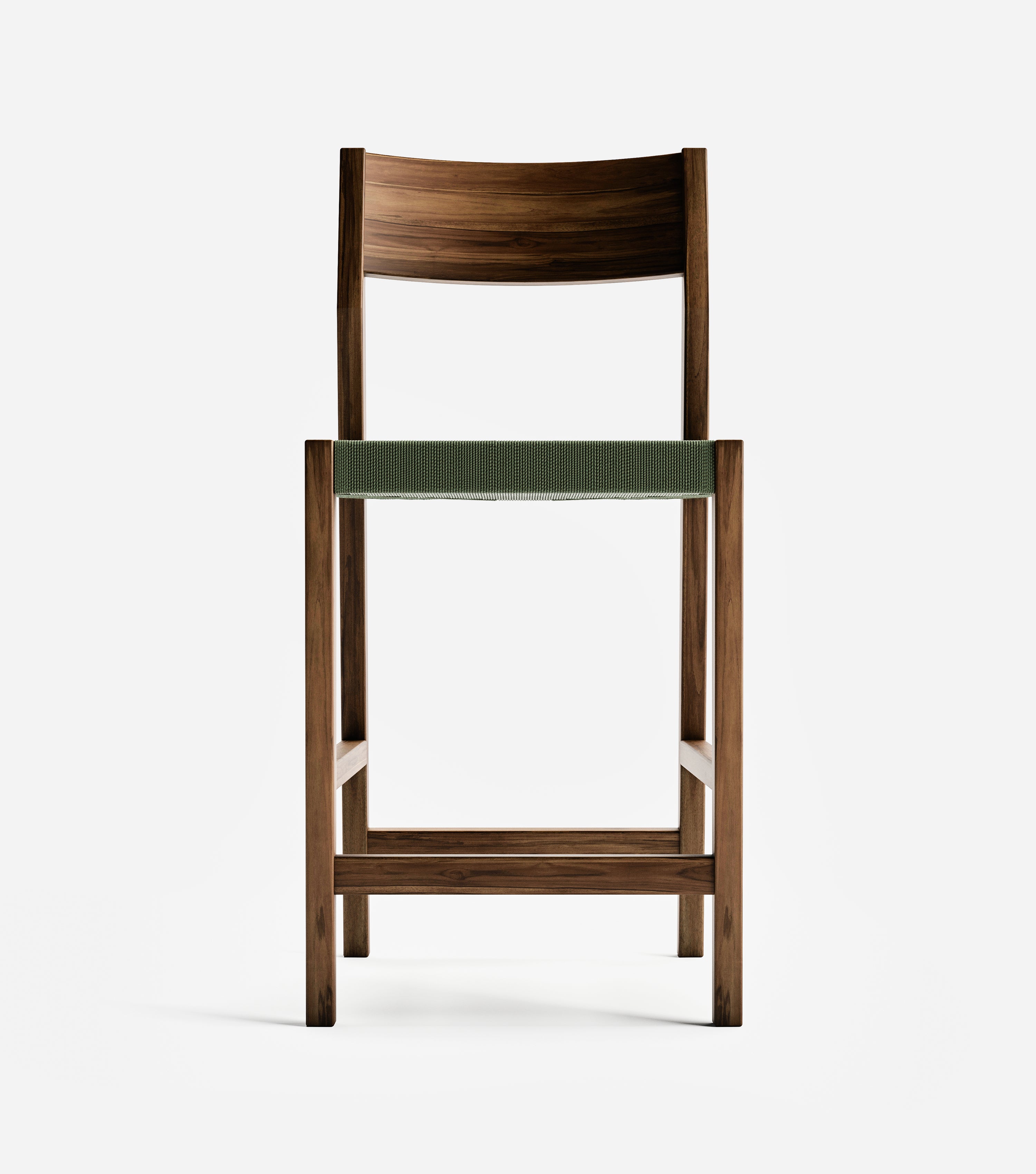 Calvero Bar Stool Woven Olive Cross Braided Cord | Forever Furniture by ...
