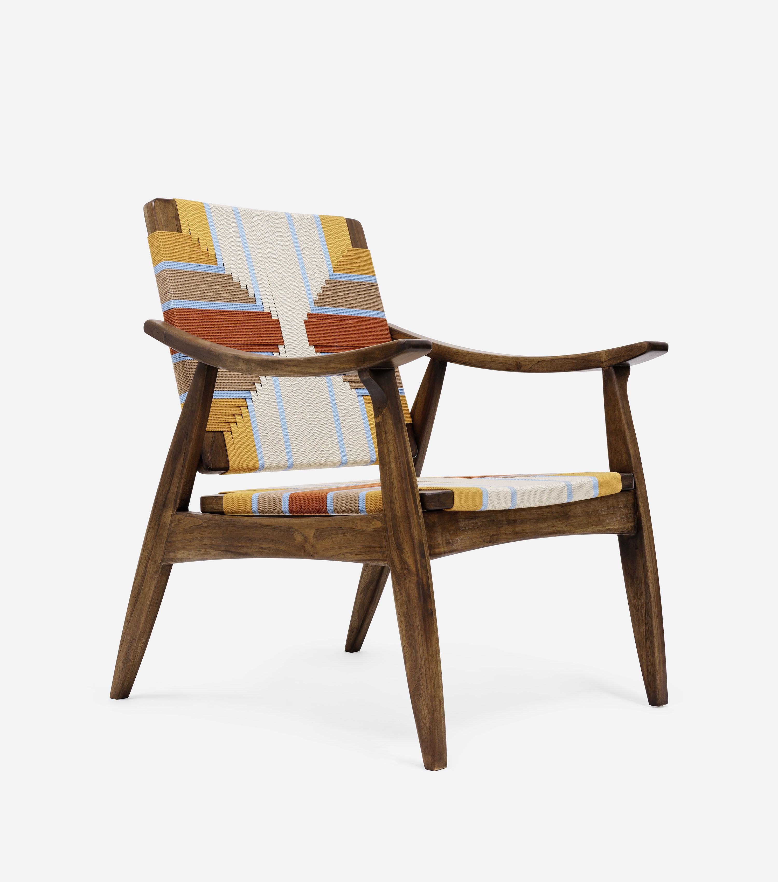 Izapa Armchair Woven Pearl Lagoon Cord | Forever Furniture by MasayaCo