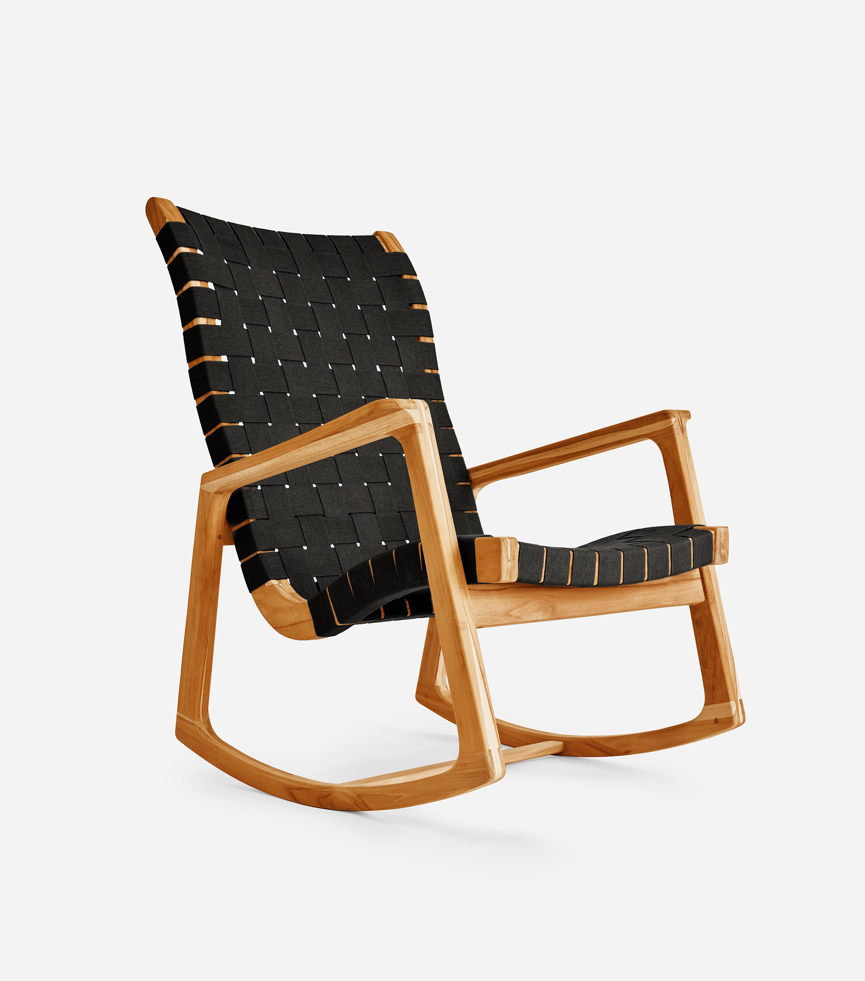 Arenal Rocking Chair Woven Black Outdoor Straps | Forever Furniture by ...