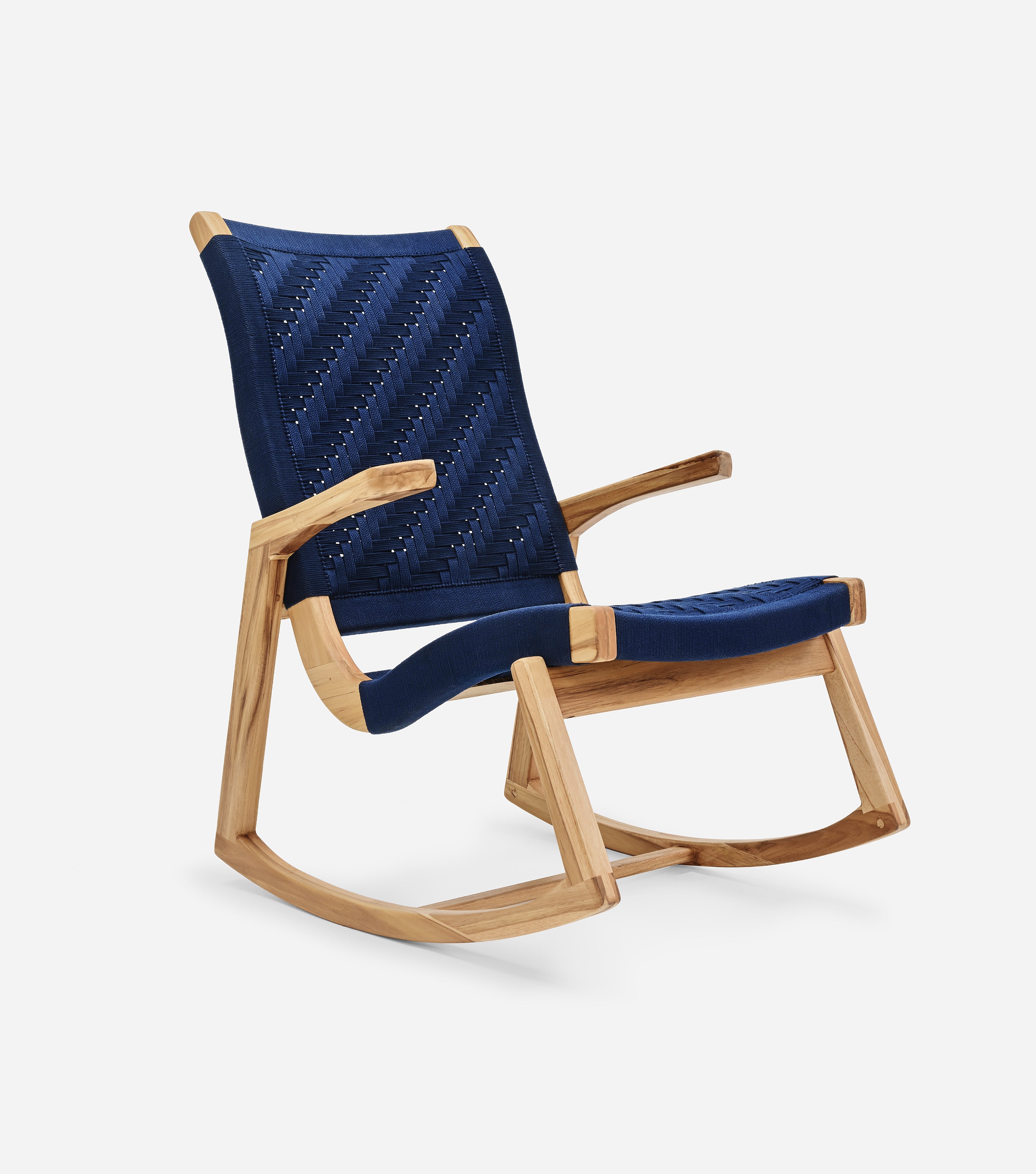 Amador Rocking Chair Woven Navy Basket Cord | Forever Furniture by ...