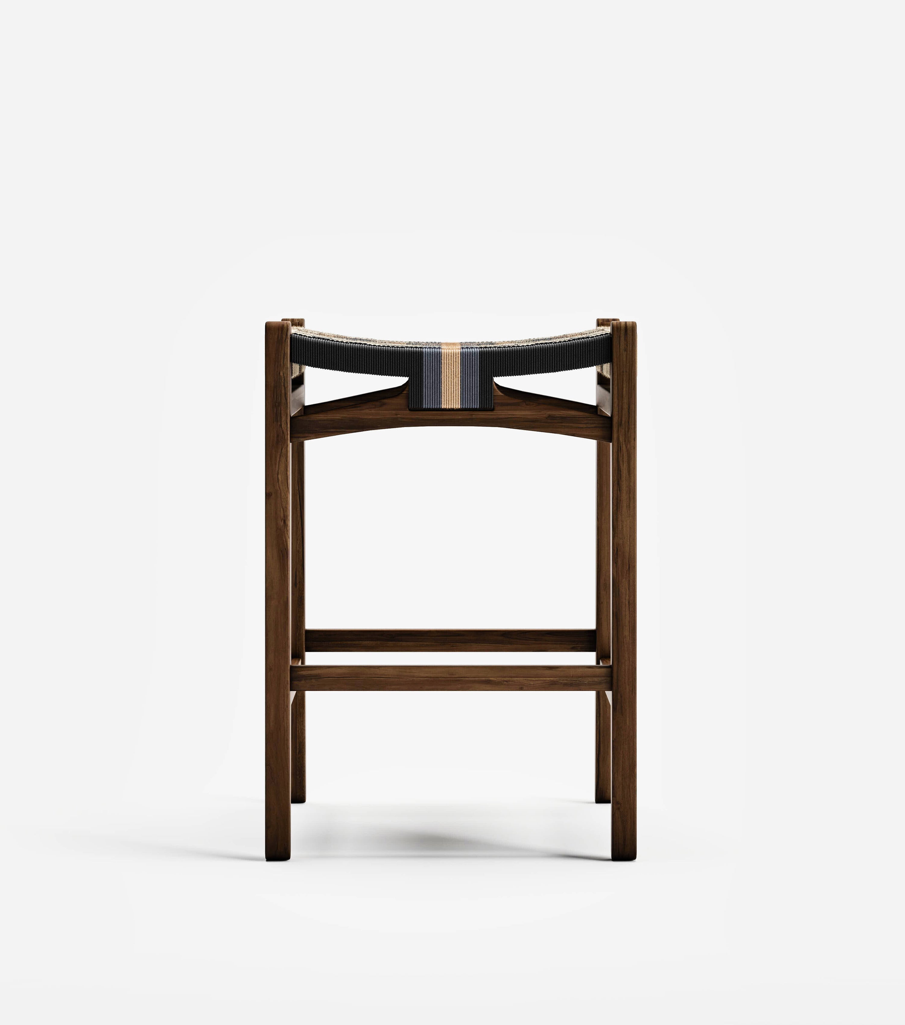 Chontales Bar Stool Woven Colonial Cord | Forever Furniture by MasayaCo