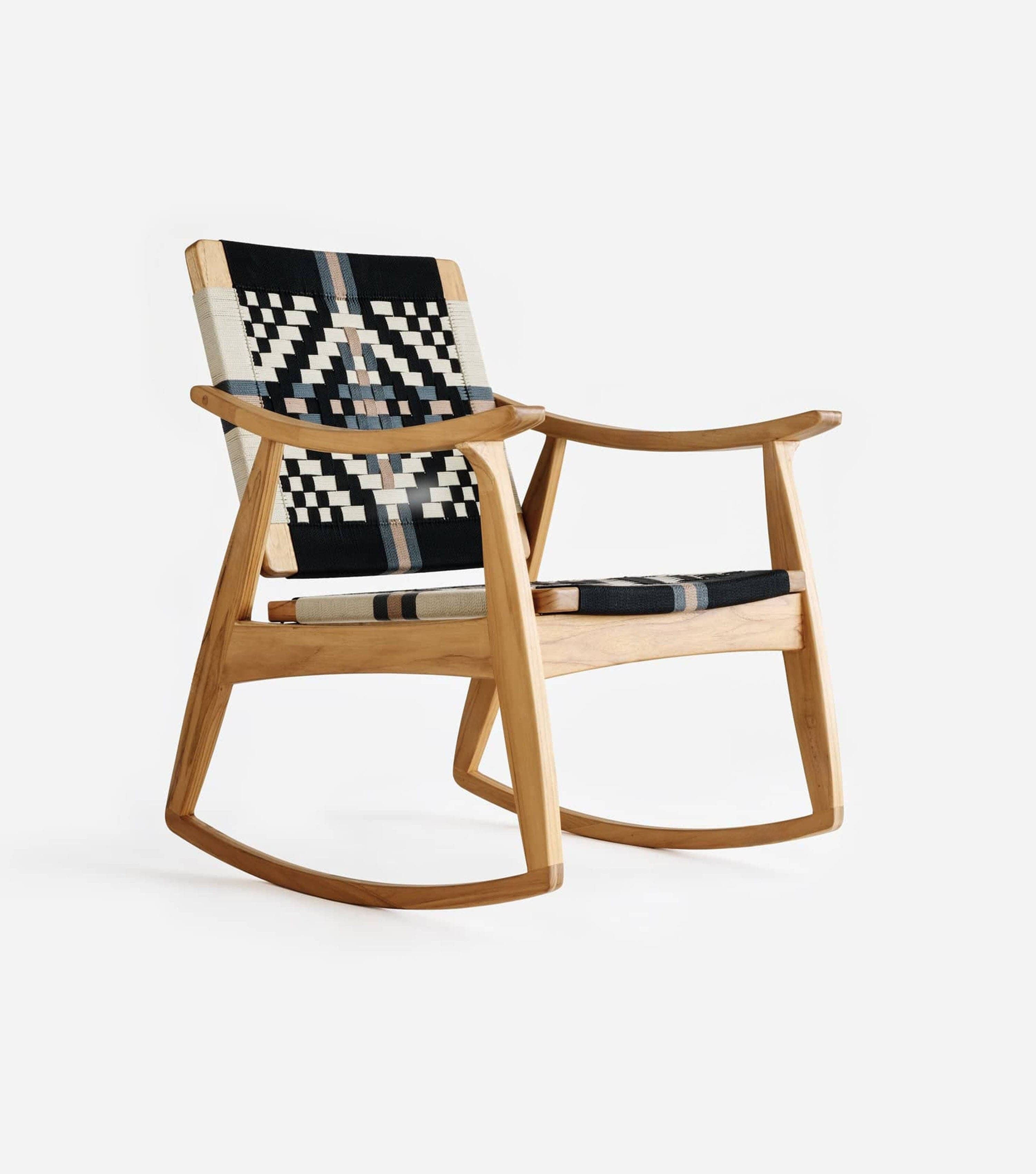Izapa Rocking Chair Woven Colonial Cord | Forever Furniture by MasayaCo ...
